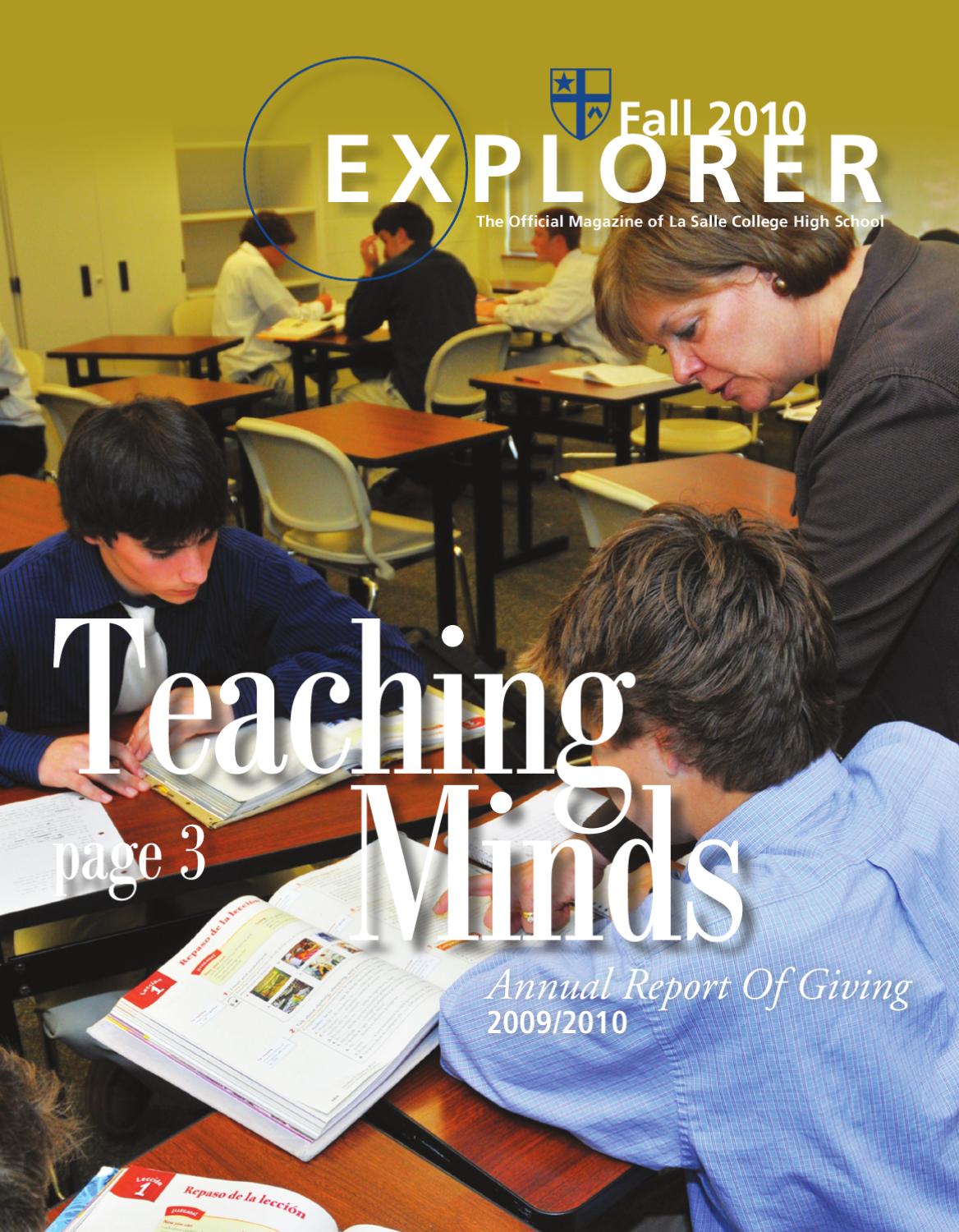 Explorer Magazine Autumn 2010 by La Salle College High School - issuu