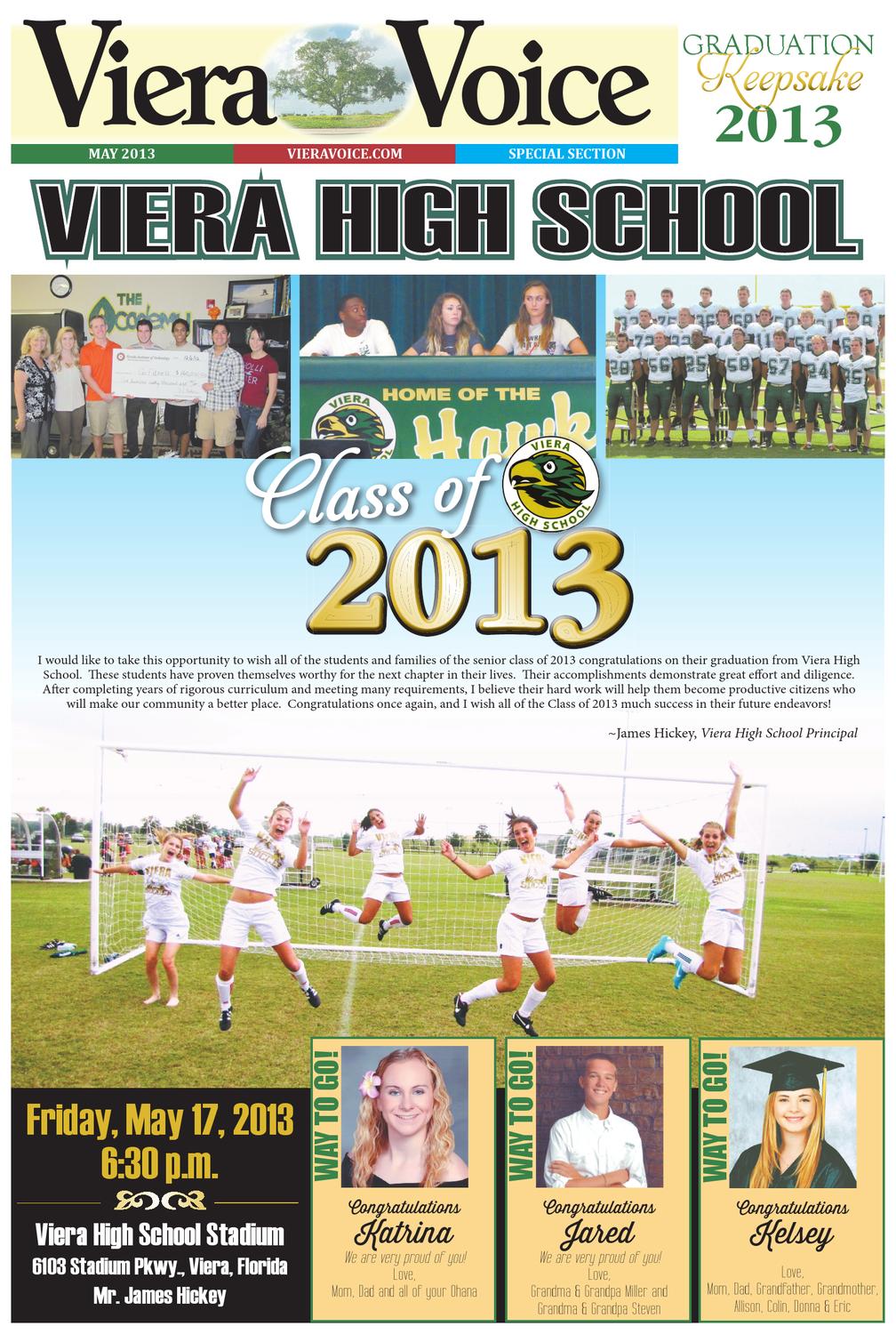 2013 Viera High School Graduation Insert by Bluewater Creative Group ...