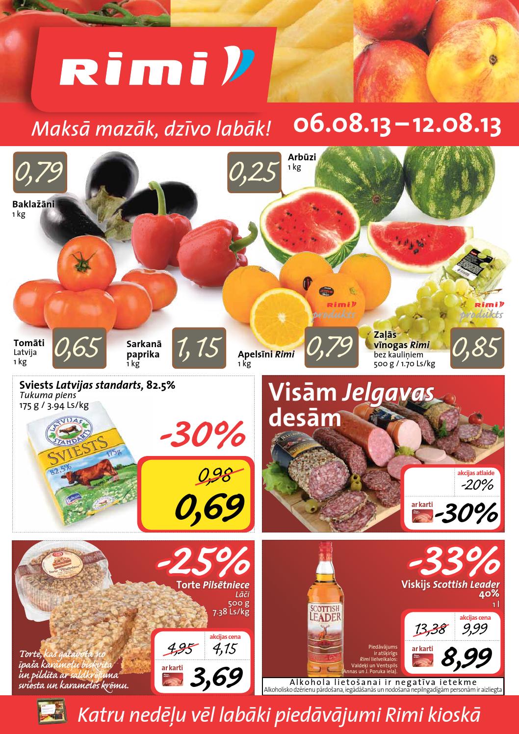 Rimi buklets no 06.08. līdz 12.08.13 by Rimi - issuu