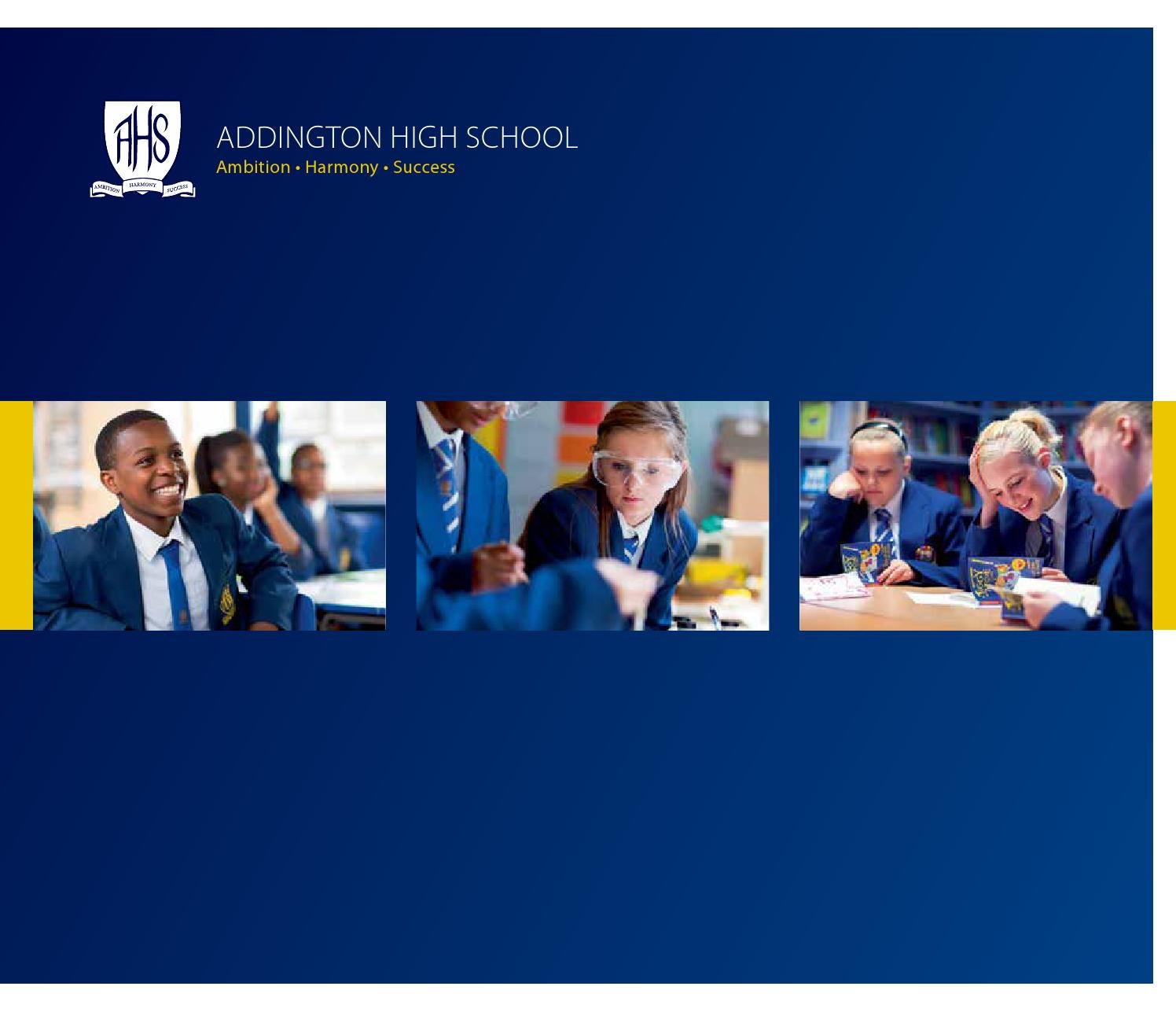 Addington High School Prospectus by Cleverbox UK Ltd - issuu