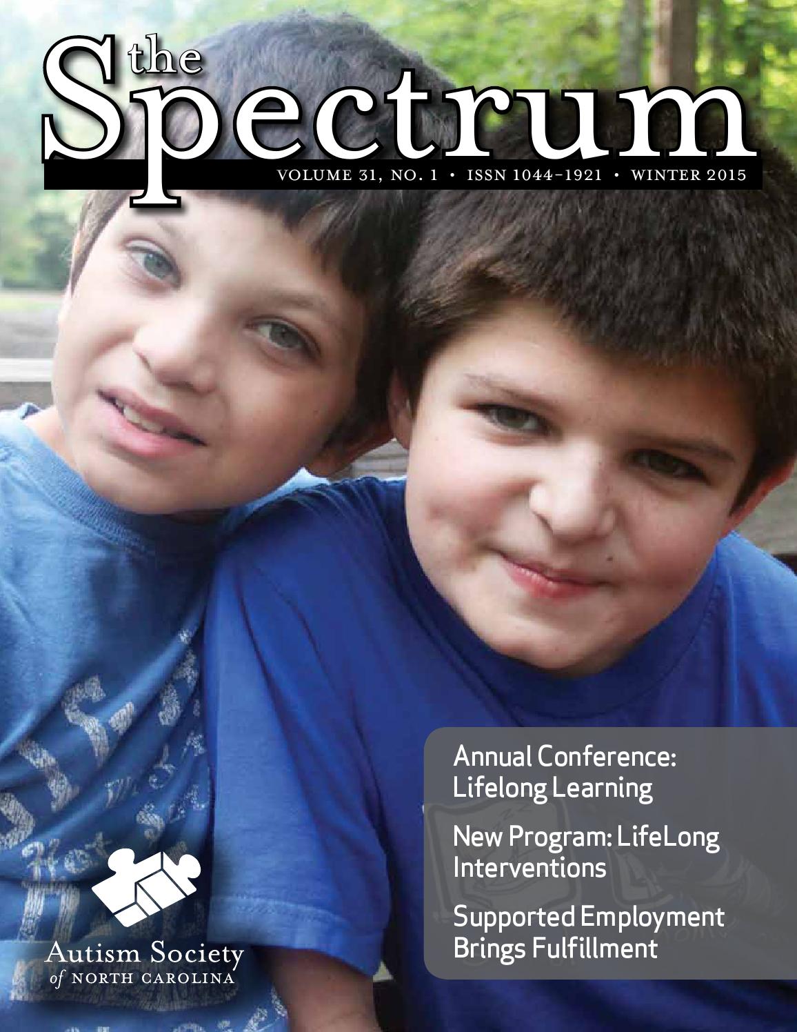 Spectrum: Winter 2015 by Autism Society of North Carolina - issuu