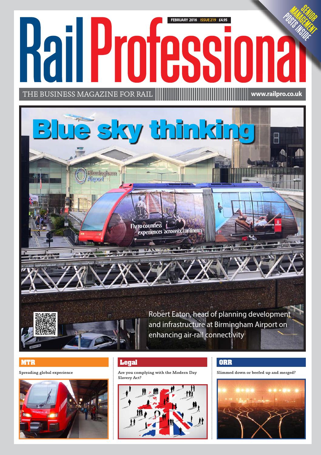 RAIL PROFESSIONAL FEBRUARY 2016 ISSUE by RAIL PROFESSIONAL MAGAZINE - issuu