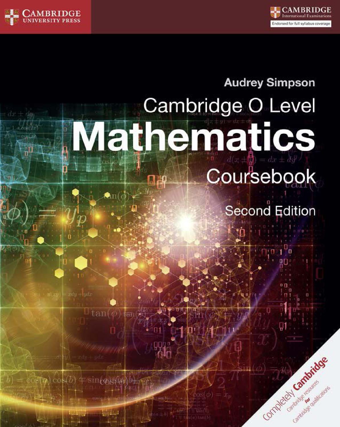 Preview Cambridge O Level Mathematics (second edition) by Cambridge ...