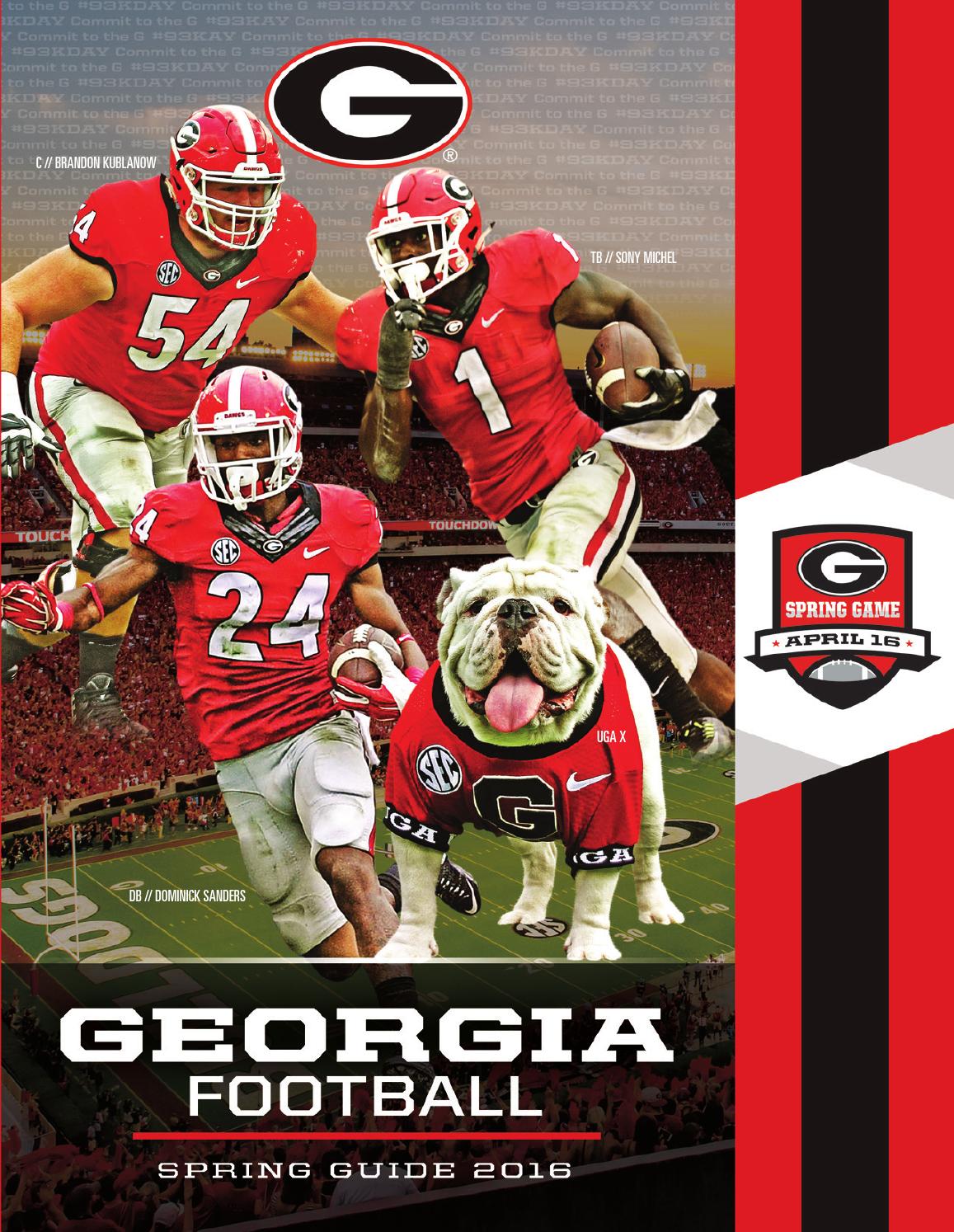 2016 Georgia Bulldog Spring Football Guide by Georgia Bulldogs ...